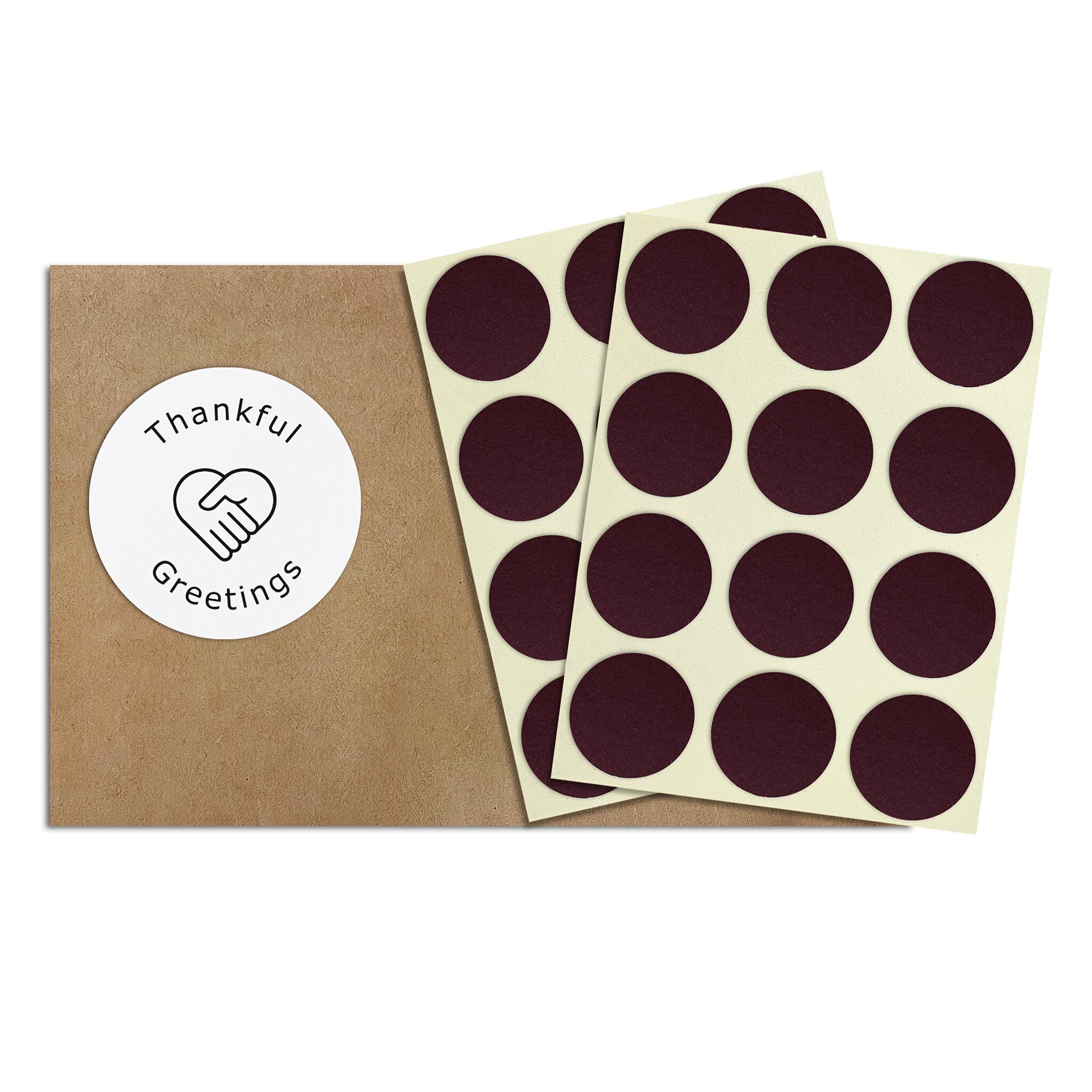 .75" Circle Brown Striker Stickers - Set of 24
